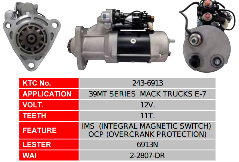 Arrq. 12V 39Mt Cw 11T With Ims And Ocp 243-6913, 2436913