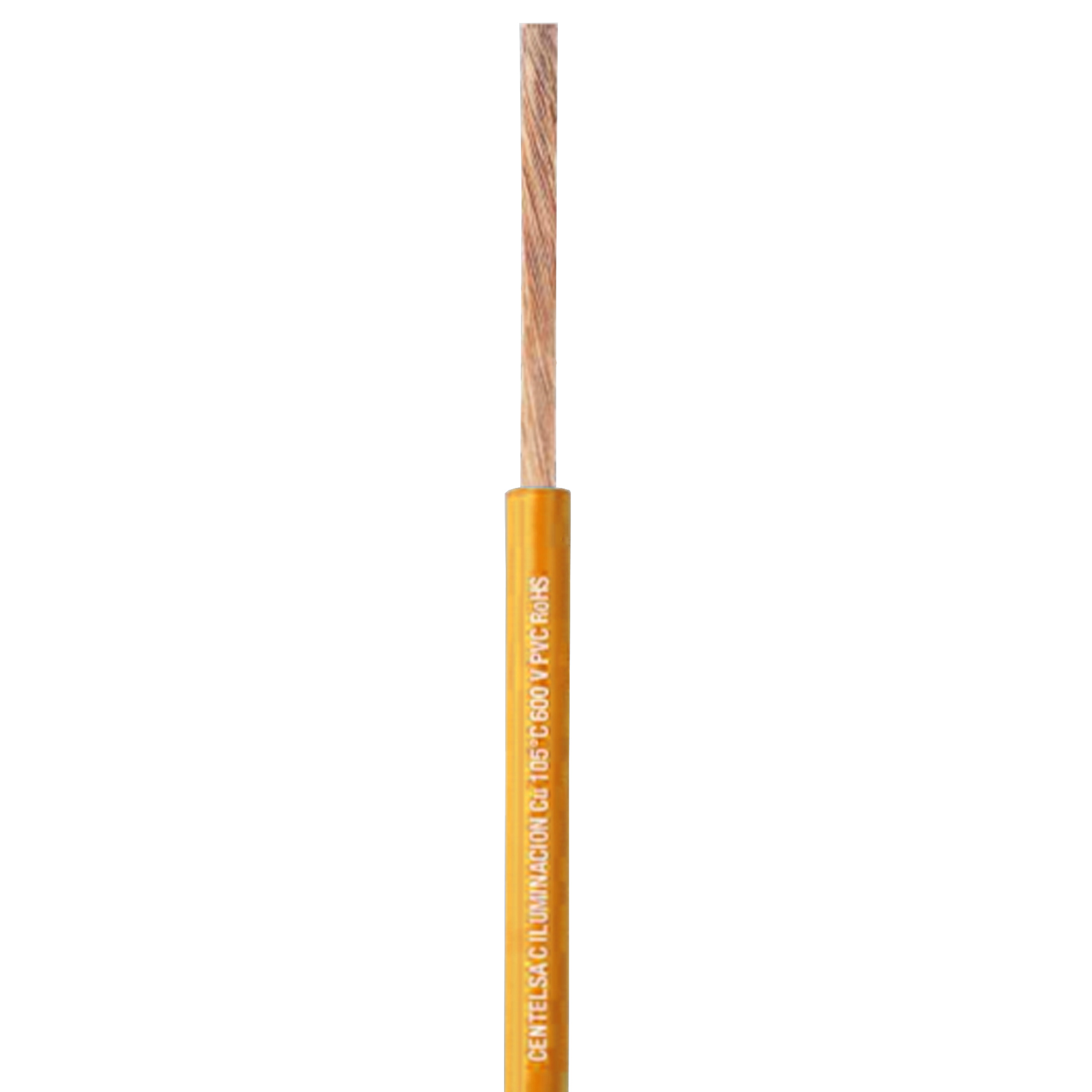 Cable No 22 Awg 75C 600V Rollox100 Naranja 201627R1NJ