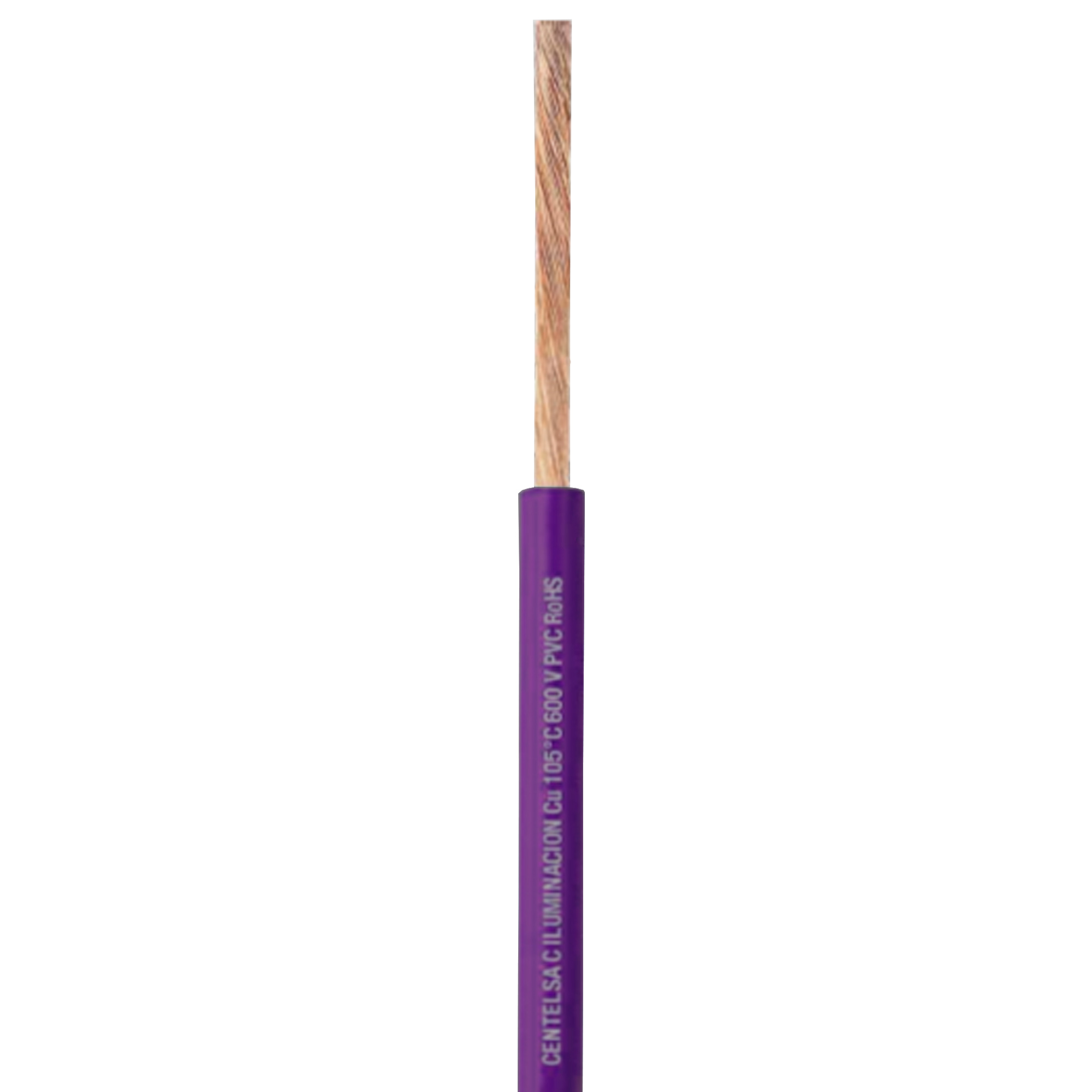 Cable No 22 Awg 75C 600V Rollox100 Violeta 201627R1VL, 7707313322715