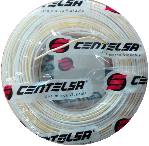 Cable No 22 Awg 75C 600V Blanco/Amarillo 201627BL/AM, 201627BLAM